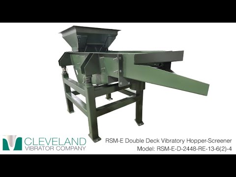 Double Deck Vibratory Hopper Screener for Alfalfa Pellets - Cleveland Vibrator Co.