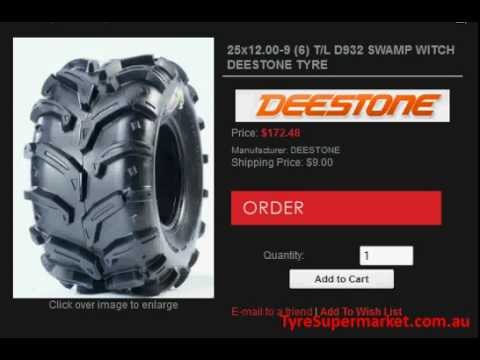 25x12.00-9 (6) T/L D932 SWAMP WITCH DEESTONE TYRE - YouTube
