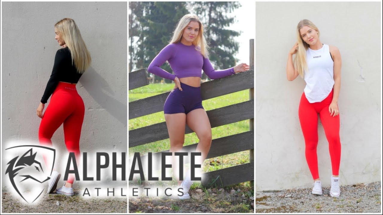 Alphalete review and try on - new releases! - YouTube