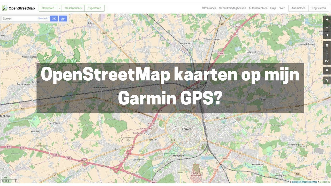 Hoe plaats ik een OpenStreetMap kaart op mijn Garmin? - YouTube