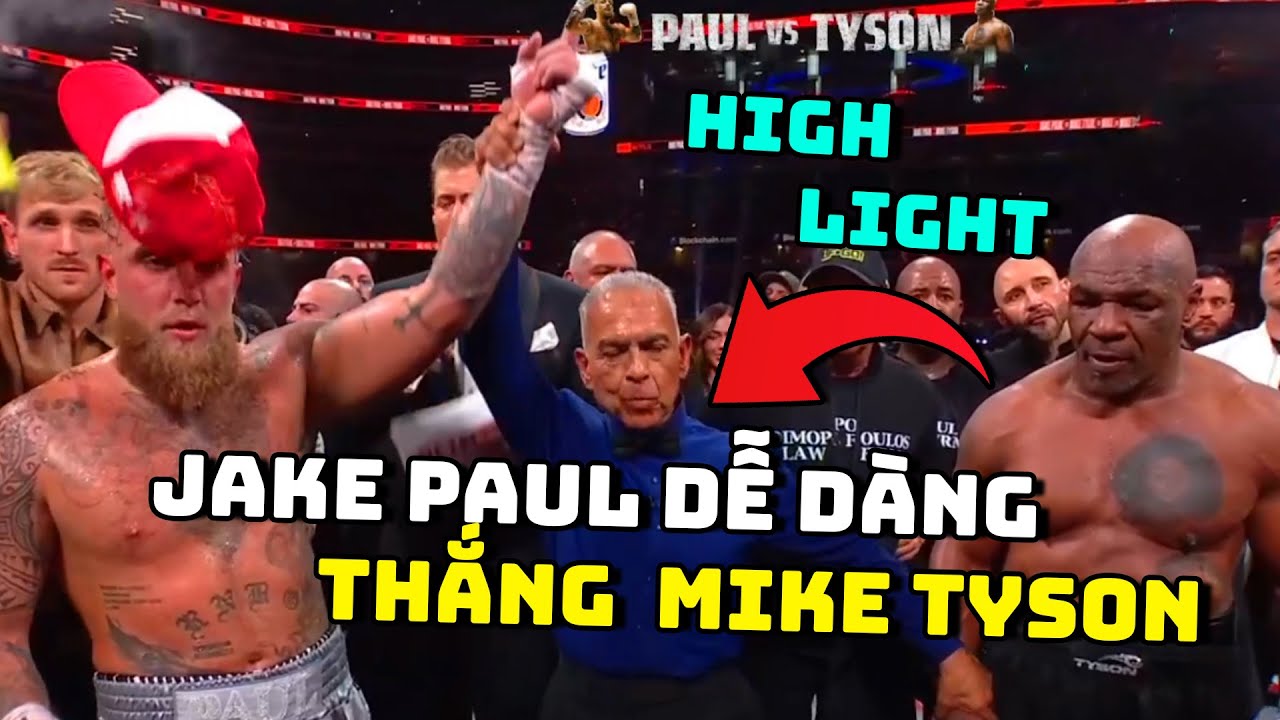 Jake Paul vs Mike Tyson highlight | Jake Paul dễ dàng giành chiến thắng trước Mike Tyson - YouTube