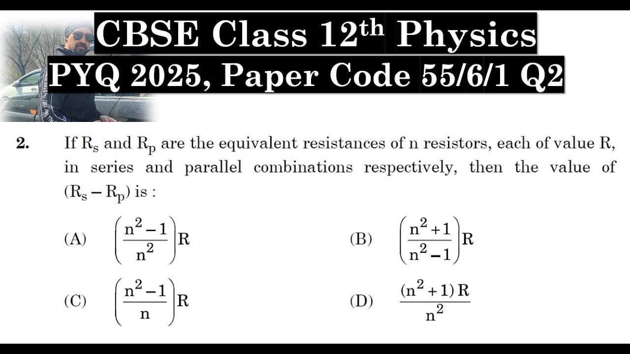 If Rs and Rp are the equivalent resistances of n resistors, each of ...