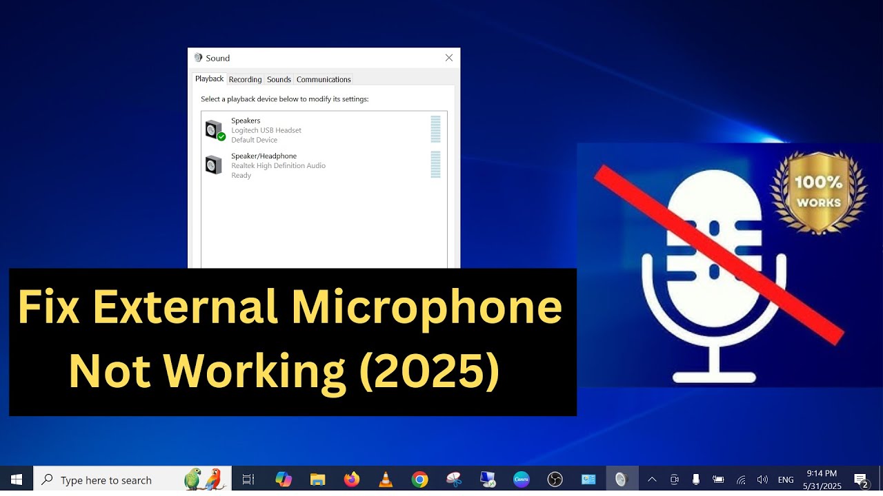How To Fix External Microphone Not Working In Windows 10/11 - YouTube