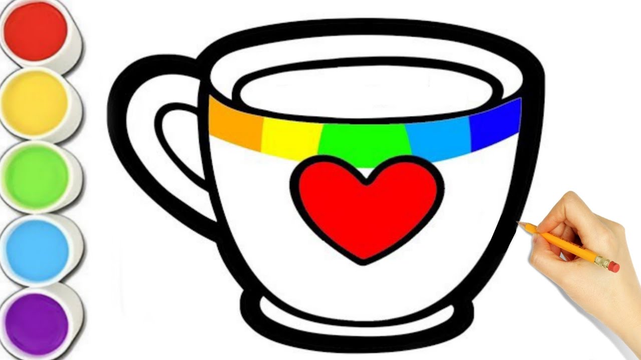 How To Draw Cup | Easy cup drawing | Step By Step Best 😍 Cup Drawing ...