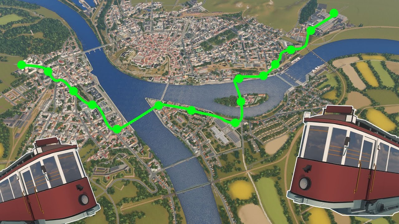 First Person Tram Ride, Industry to Modern - Cities: Skylines ...
