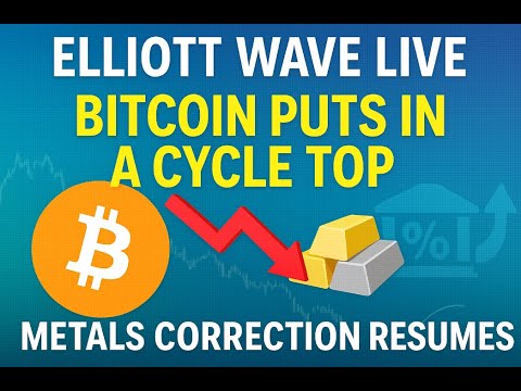 Elliott Wave Live: Bitcoin cycle top, Metals in correction #elliottwave ...