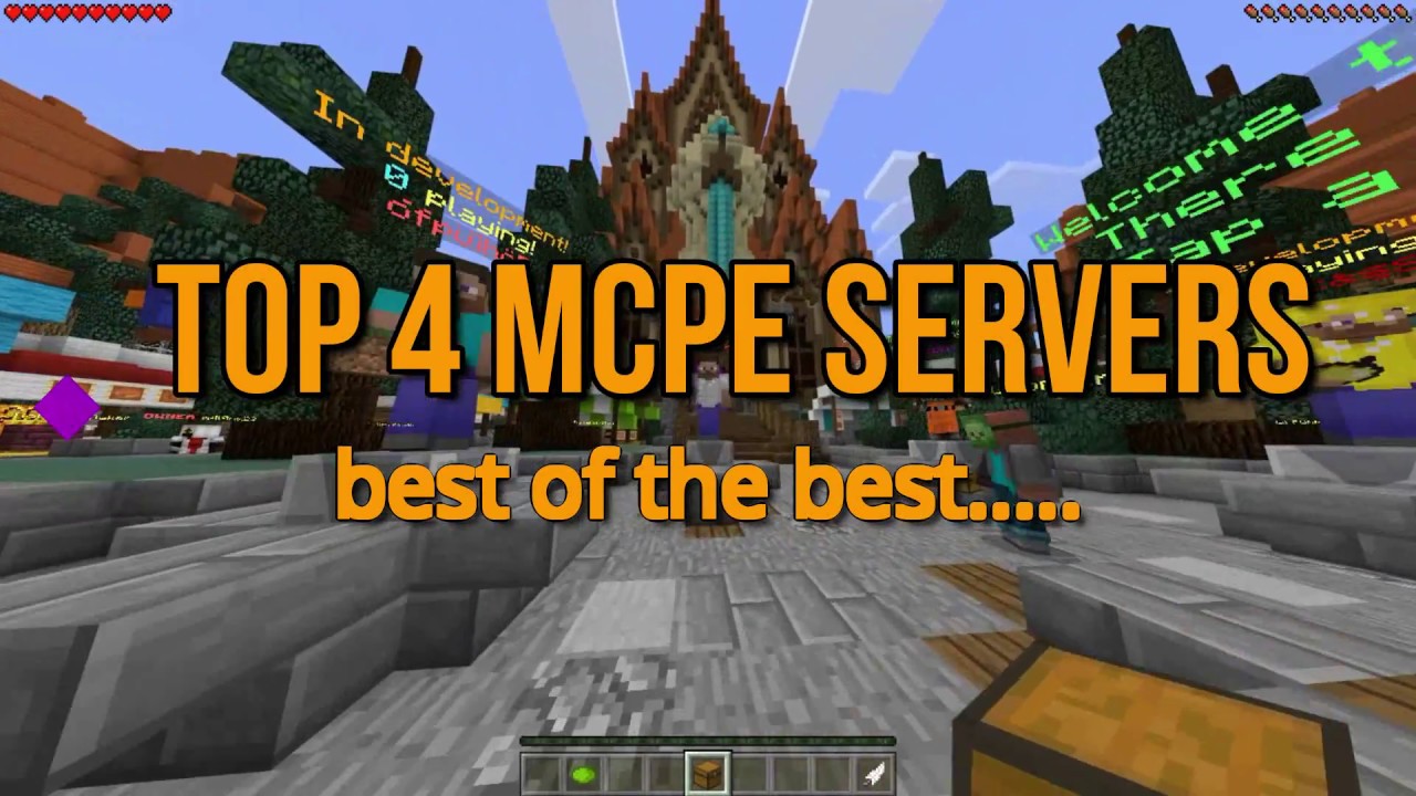 Top 4 MCPE Servers - YouTube