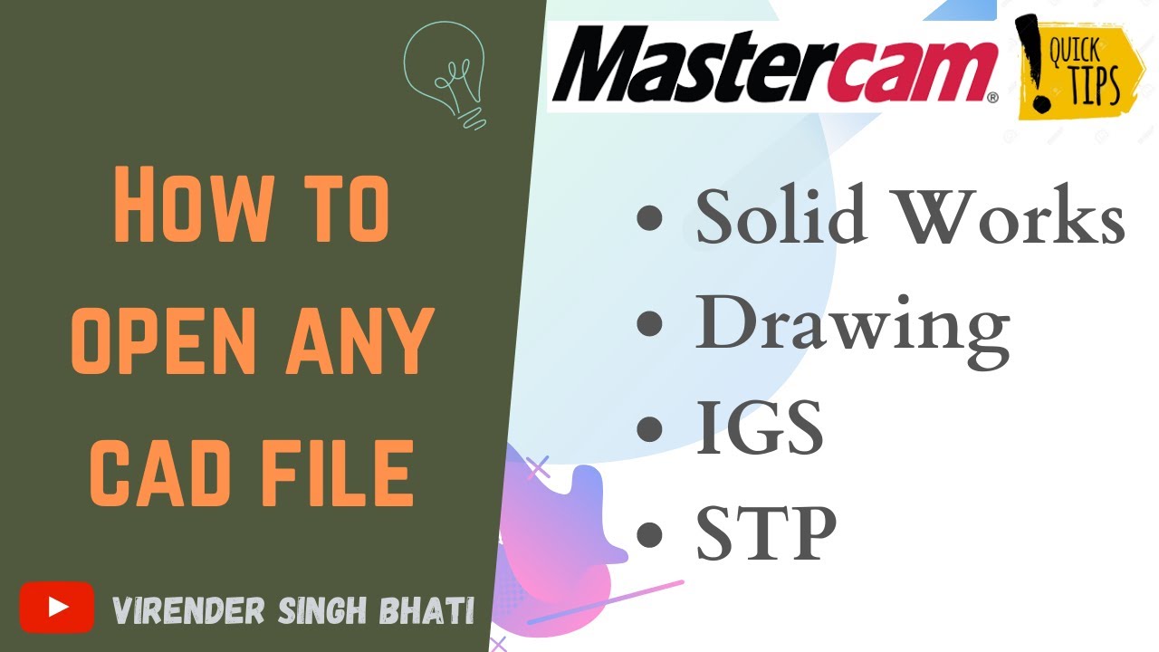 How To Open Any CAD File In Mastercam Mastercam Quick Tips How To how-to-open-any-cad-file-in-mastercam-mastercam-quick-tips-how-to
