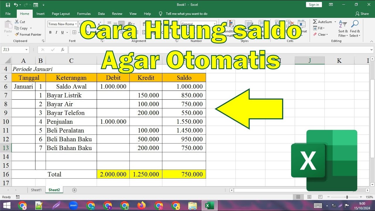 Cara Membuat Rekap Laporan Kas Kecil Pada Microsoft Excel - YouTube