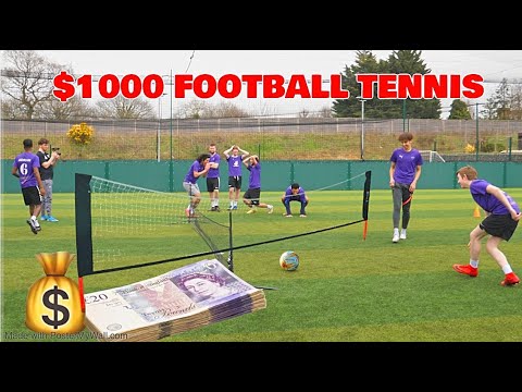 FOOTBALL TENNIS BUT THE WINNER GETS £1000 - YouTube