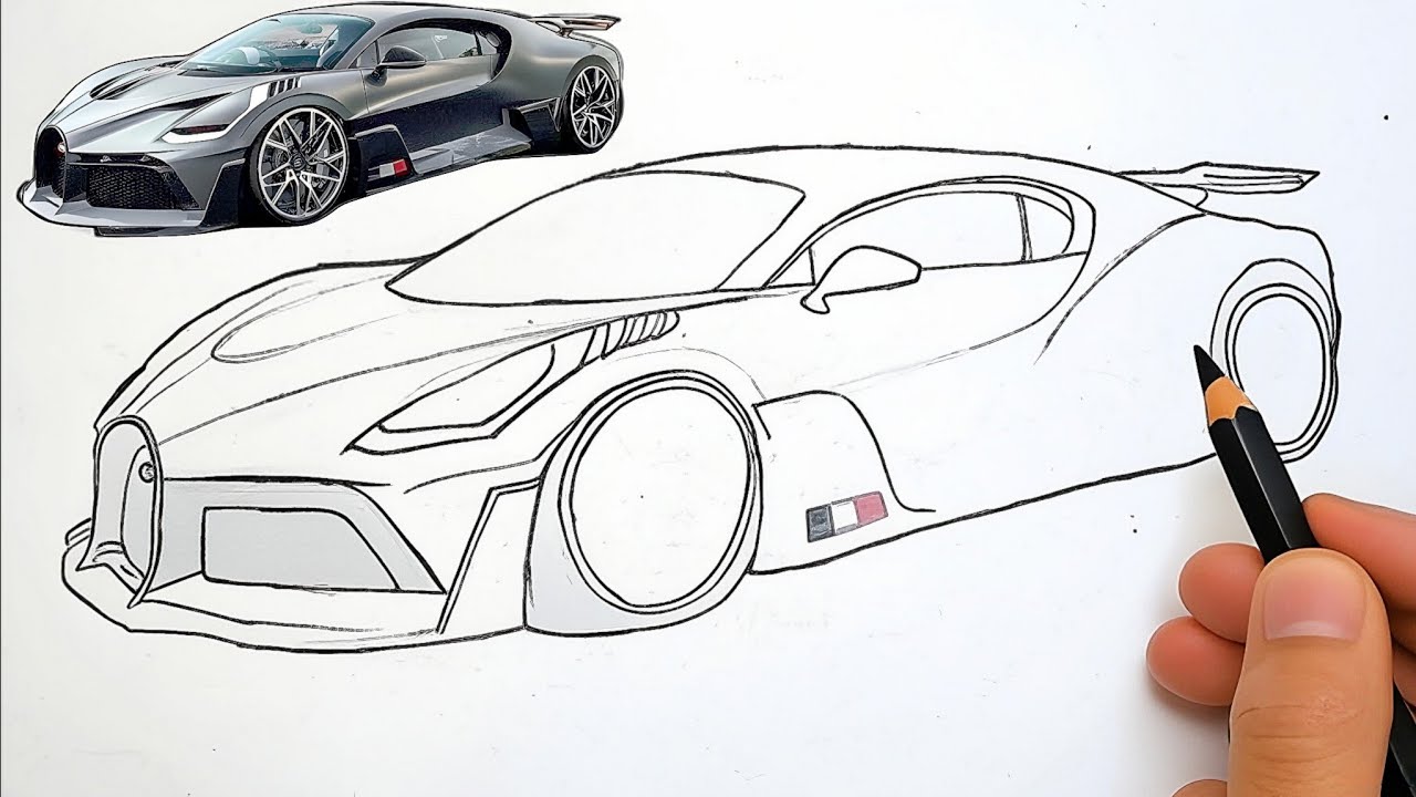 How To Draw a Bugatti Divo 🔥🔥 - YouTube