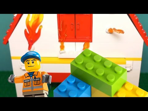 Лего стоп-моушен анимация про пожар/Lego stop motion animation - YouTube