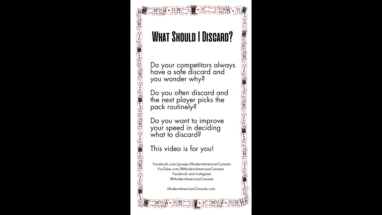 Modern American Canasta - Strategy! What Should I Discard and When? MAC ...
