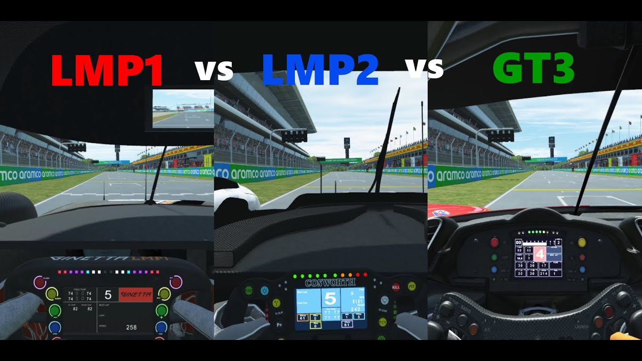 LMP1 vs LMP2 vs GT3 | Barcelona | rfactor 2 - YouTube