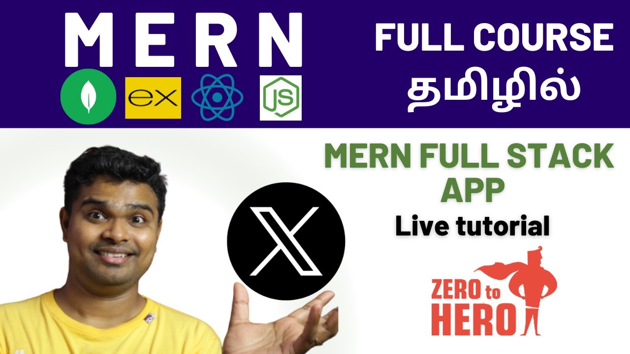 MERN Full Stack App Tutorial for Beginners in Tamil 2024 | Complete MERN Project | Twitter Clone ...