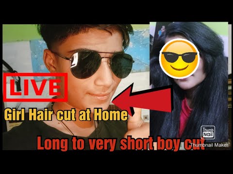 Girl's Hair cut vlogs today// Village girl Pixie haircut Long to short / school girl haircut ...