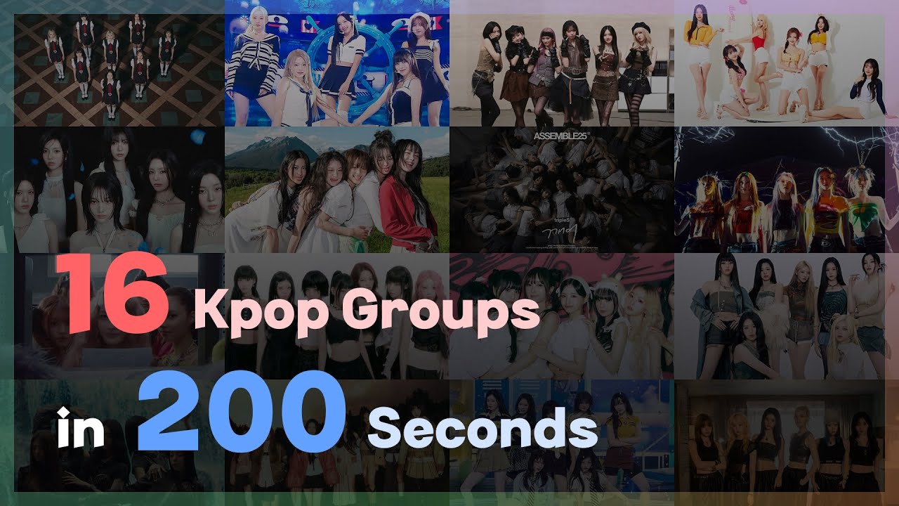 16 Kpop Groups in 200 Seconds - YouTube