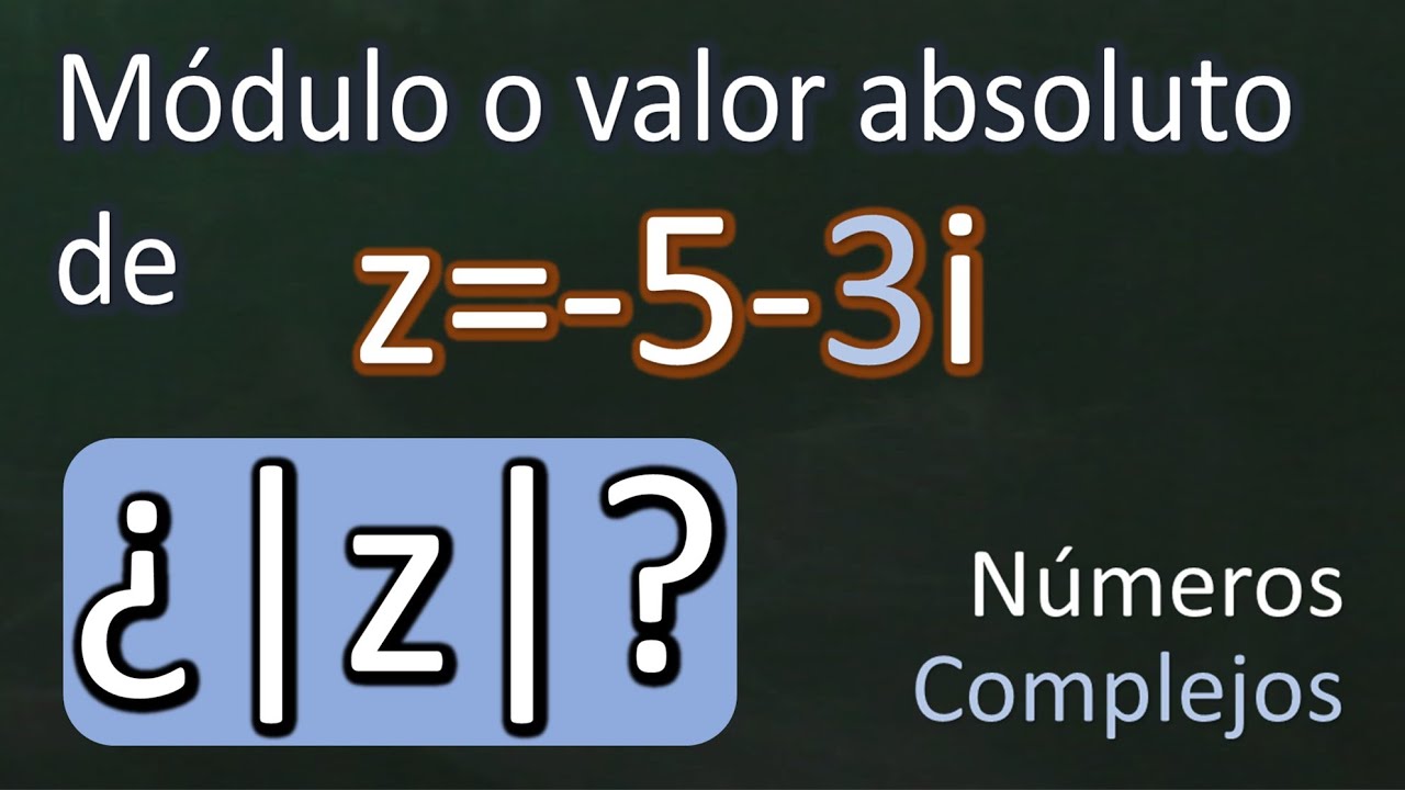 Cómo calcular el módulo de un número complejo z=a+bi - YouTube