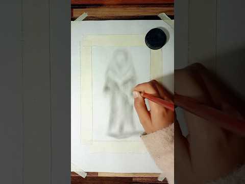How to draw a girl in Hijab || Power of hijab #art #trendingart45 #islam