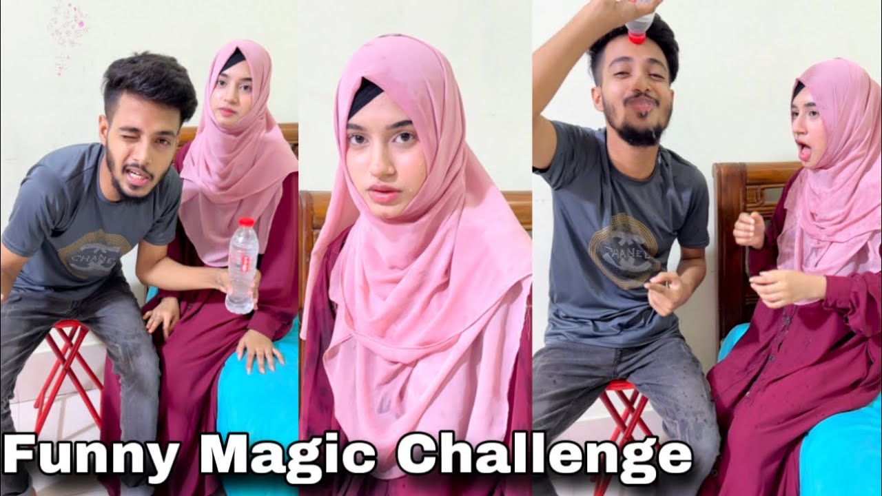 Couple funny magic challenge | Bengali funny videos Husband and wife - YouTube