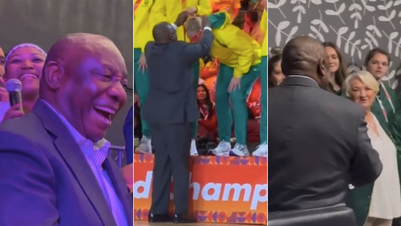 Netball World Cup 2023 | President Cyril Ramaphosa Sings Shosholoza ...