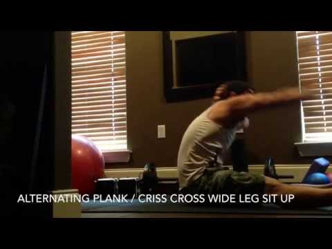 Alternating Arm Plank & Criss Cross Wide Leg Sit Up Tips - YouTube