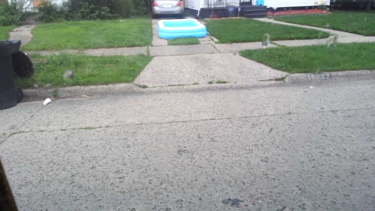 Swimming pool in driveway - YouTube