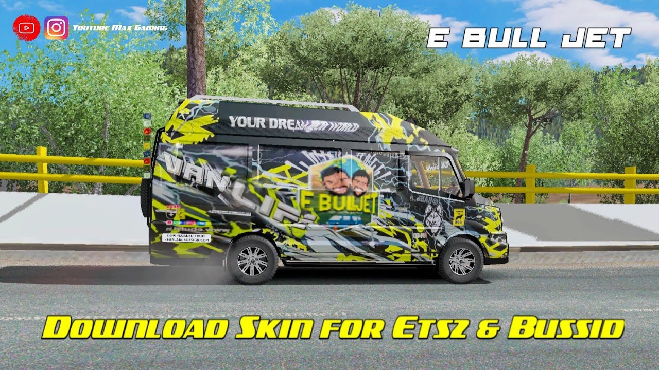 E Bull jet Skin For Bussid & Ets 2🥳 - YouTube