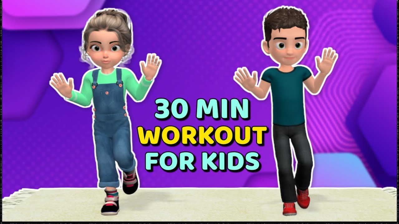 CLOSE TO 30 MINUTES OF FULL BODY WORKOUT FOR KIDS - YouTube