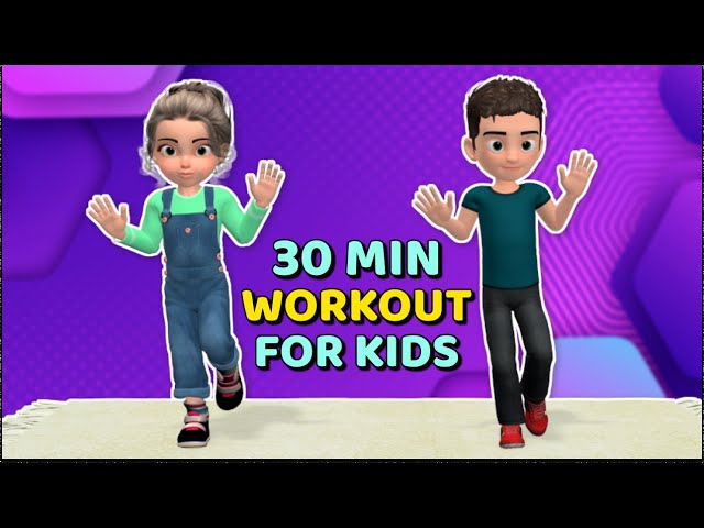 CLOSE TO 30 MINUTES OF FULL BODY WORKOUT FOR KIDS - Videos For Kids