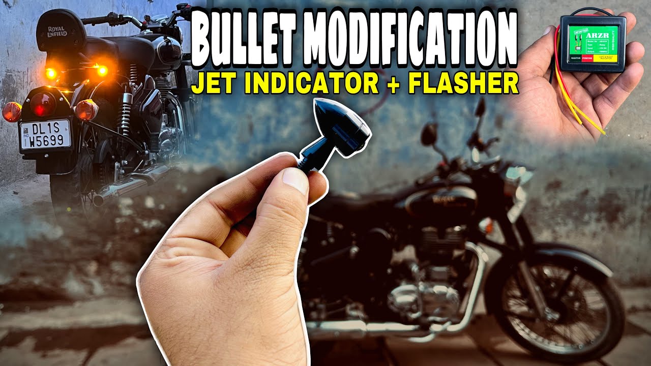 Royal Enfield Bullet 350 Modification || Jet Metal Bullet Indicator ...