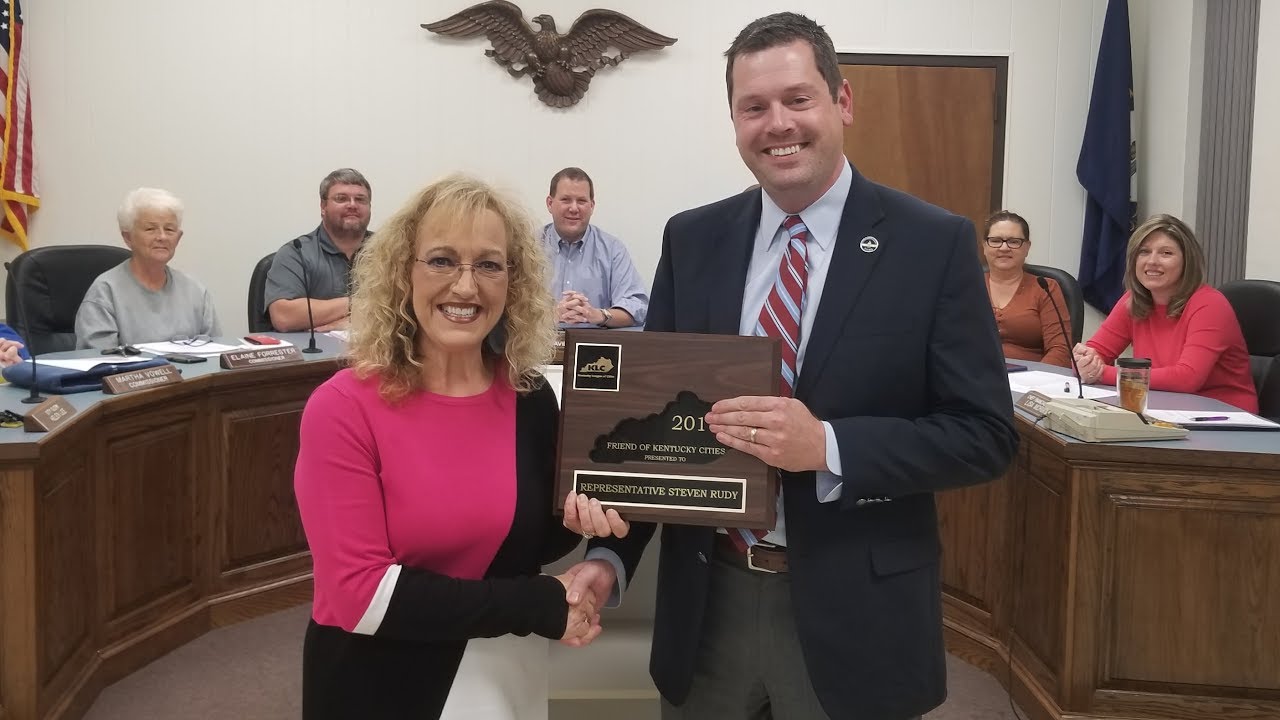 Representative Steven Rudy 2018 "Friend of Kentucky Cities" - YouTube