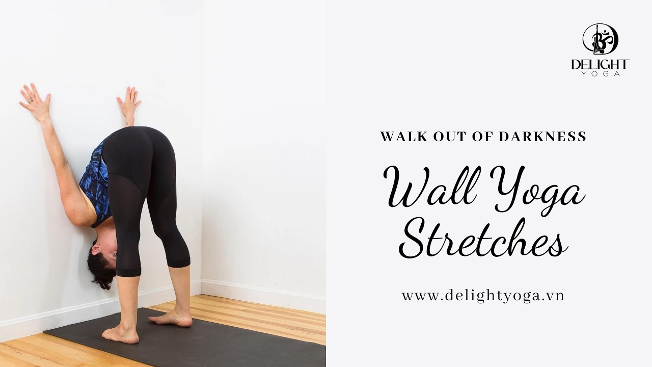 Restorative Wall Yoga Sequence - Delight Yoga - YouTube