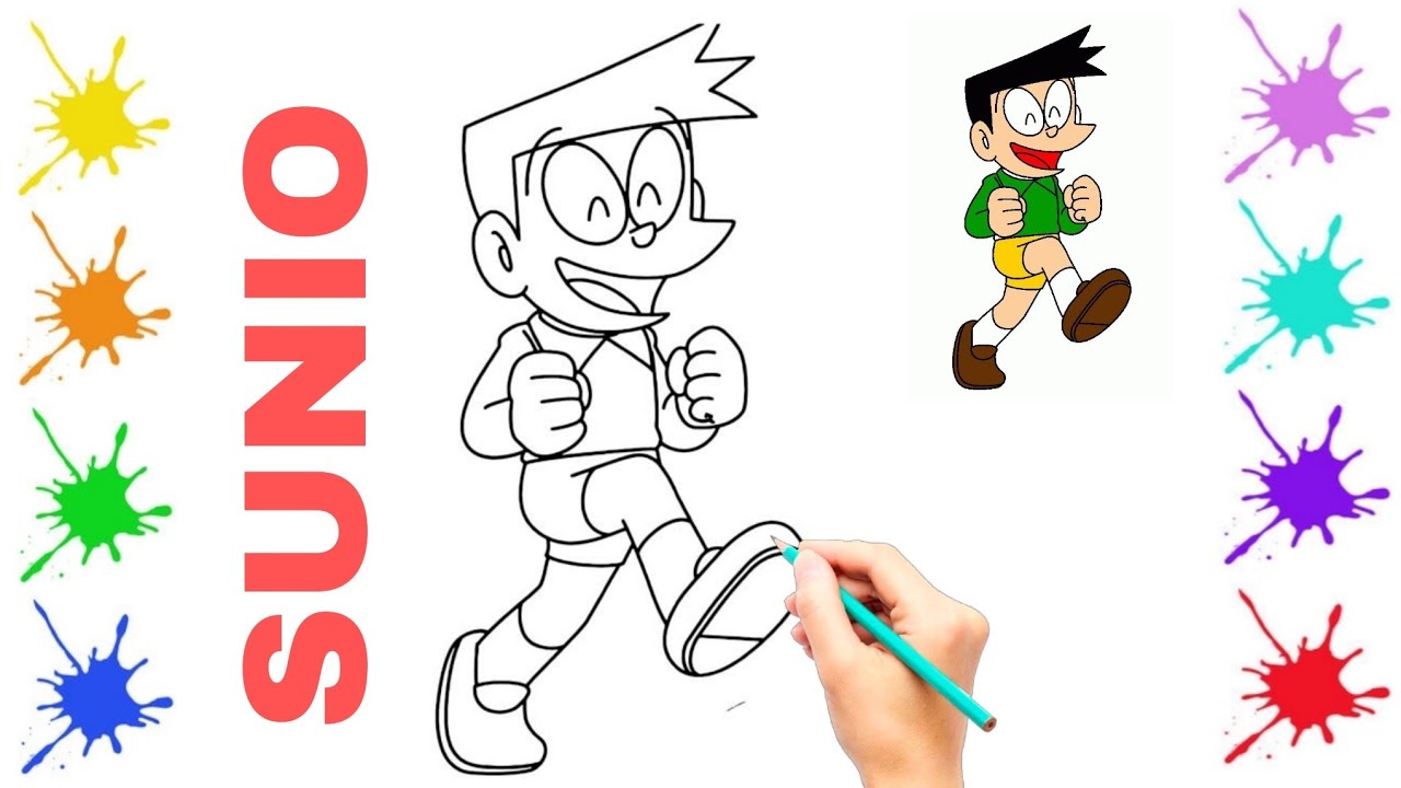 How to Draw Sunio Drawing, Colouring for kids, Toddlers | Basic Drawing ...