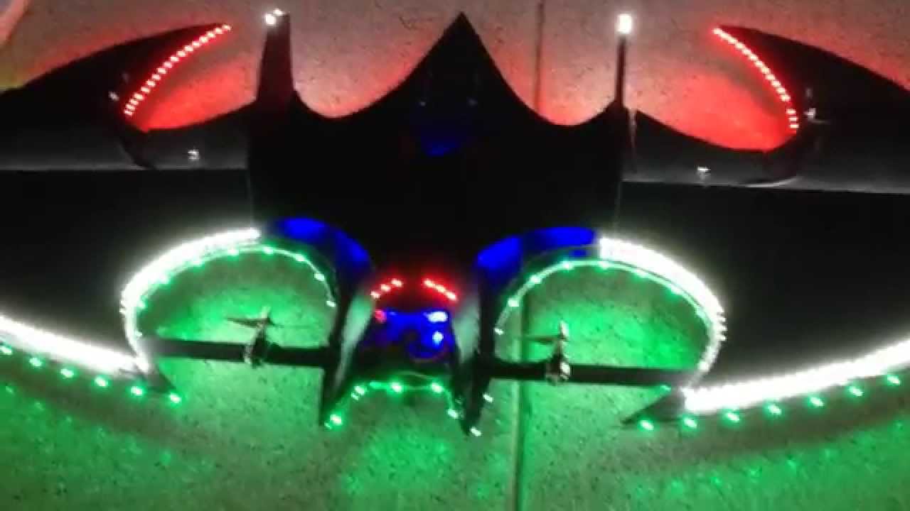 6ft RC Bat-Wing Aircraft with independently color changing/fading and ...