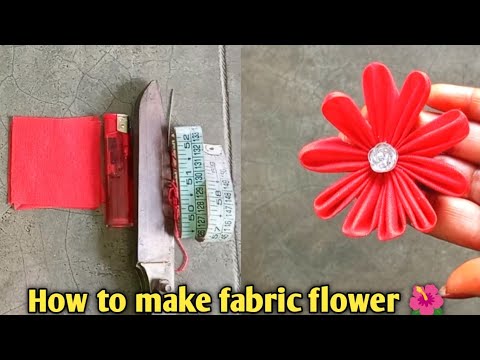 Diy: How to make fabric flower/cloth flower making/fabric flower for ...