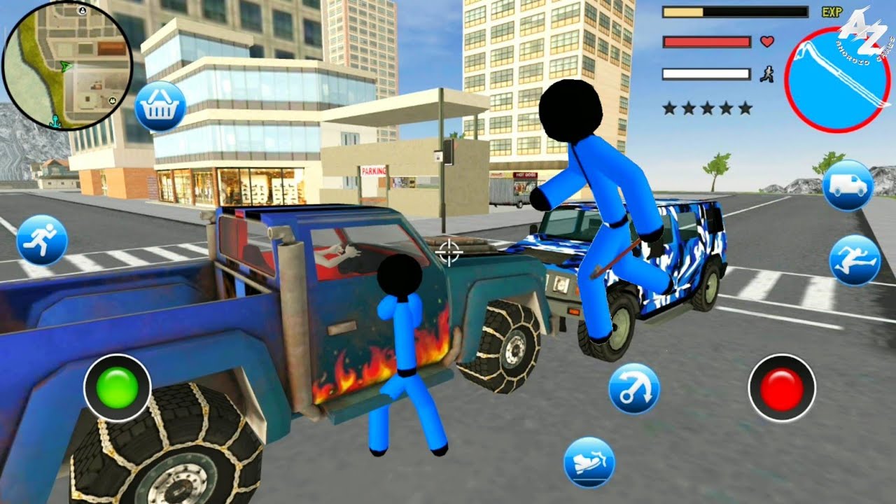 US Police Stickman Rope Hero Update Game #1 / Android Gameplay HD - YouTube