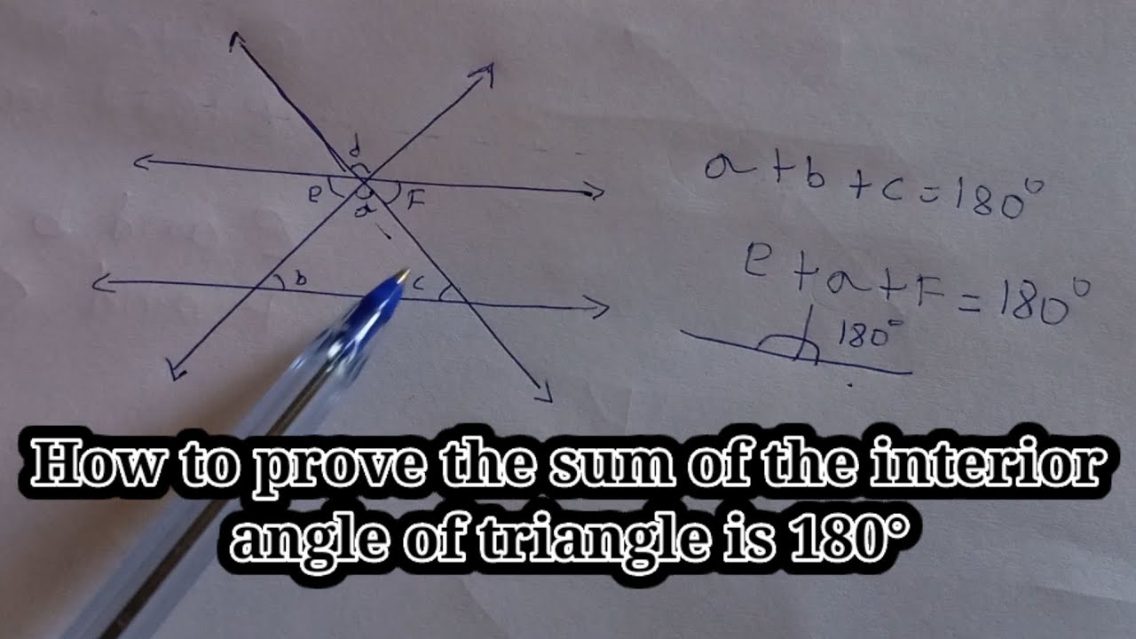 How to prove the sum of the interior angle of triangle is 180°| # ...