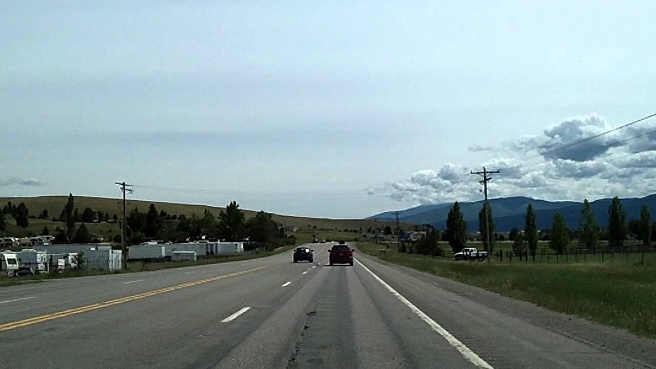 Montana's US 93 into Missoula: MT 200 Southbound, I-90 Dashcam - YouTube