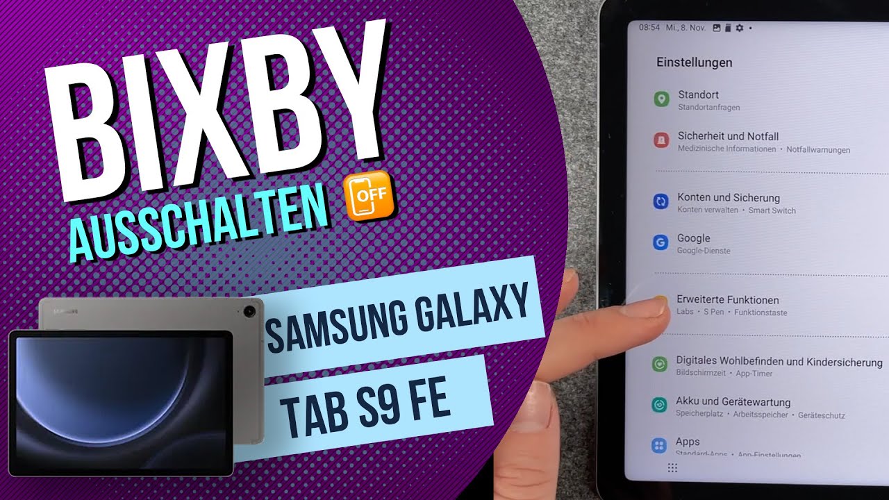 Samsung Galaxy Tab S9 FE- Bixby ausschalten • 📱 • 🗣️ • 📴 • Anleitung | Tutorial - YouTube