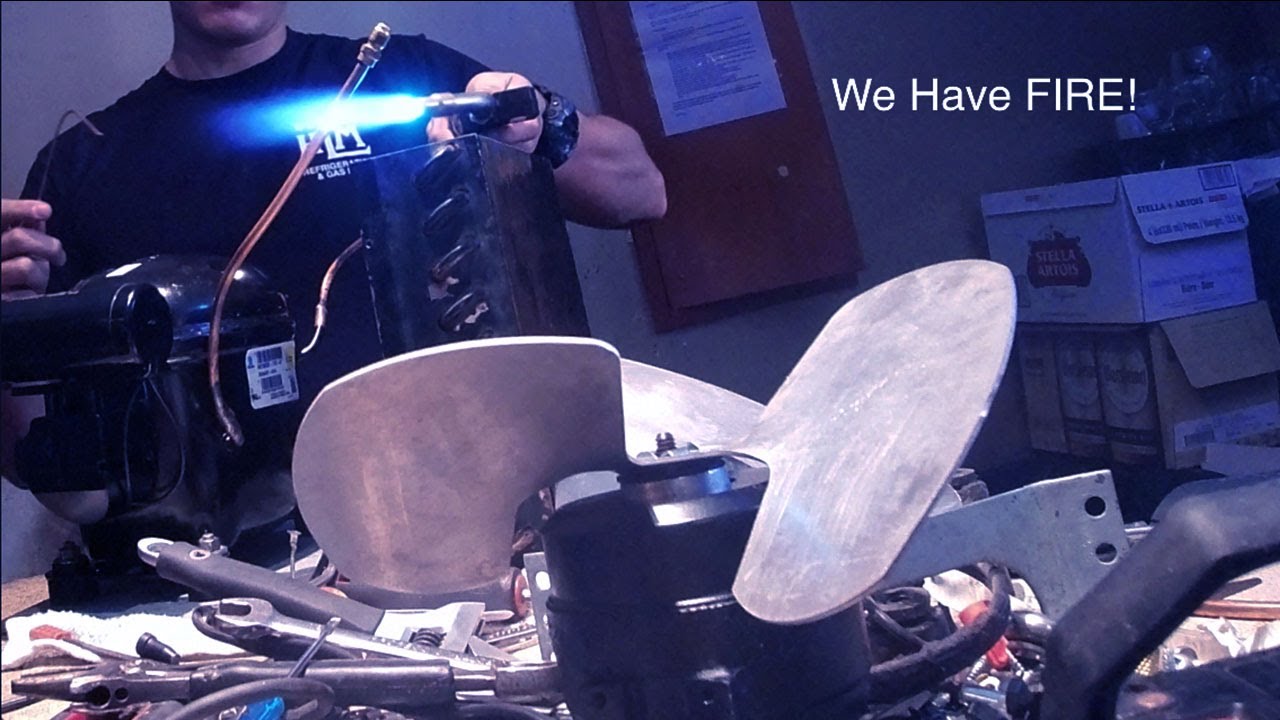 Soldering (Brazing) My First Copper Refrigeration Compressor Line - YouTube