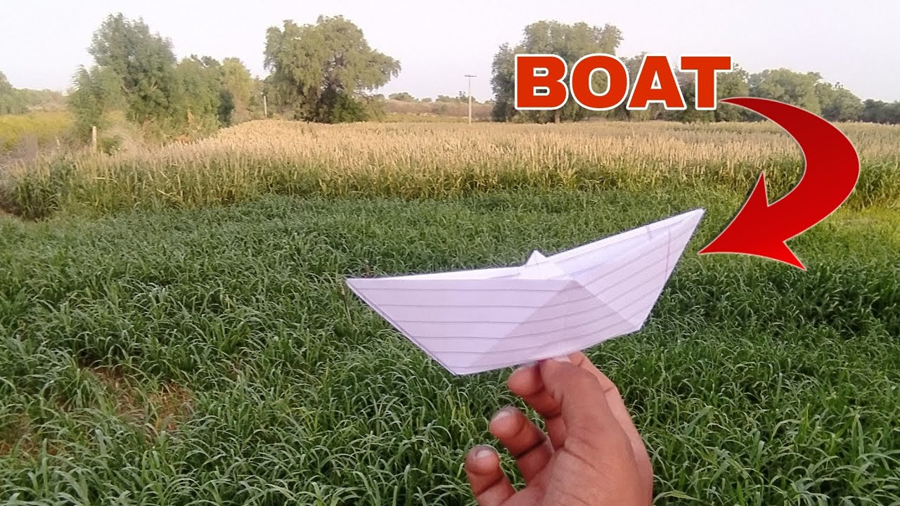 How To Make a Paper Boat That Floats || Notebook Paper Speed Boat ...