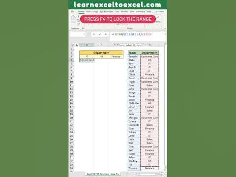 Excel Pro Trick: Filter Data Dynamically with Excel FILTER Function ...