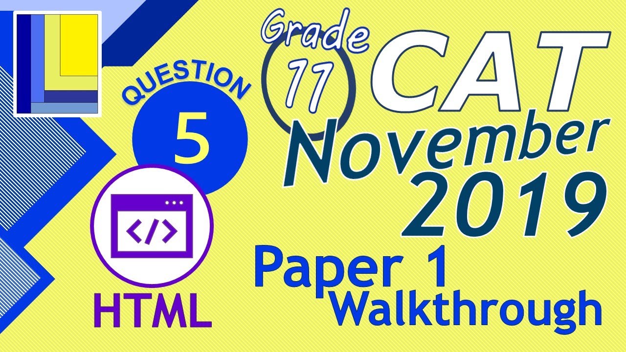 Computer Applications Technology | Grade 11 | Paper 1 Eastern Cape 2019 ...