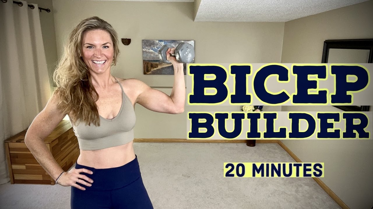 Bicep Builder // Dumbbell Strength Workout // Muscle Building At Home ...