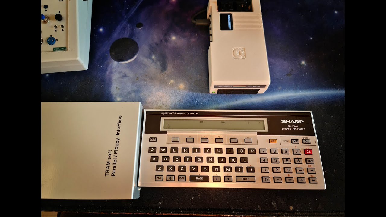 Sharp PC-1500 and Tramsoft parallel / floppy disk interface - YouTube