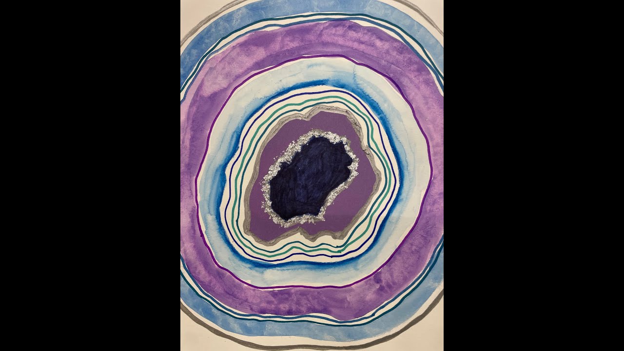 Art Class - Colorful Geode - Art Lesson - YouTube