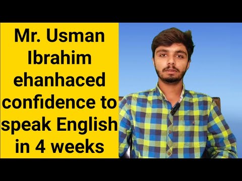 Mr.Usman Ibrahim Enhanced confidence to speak English well. - YouTube