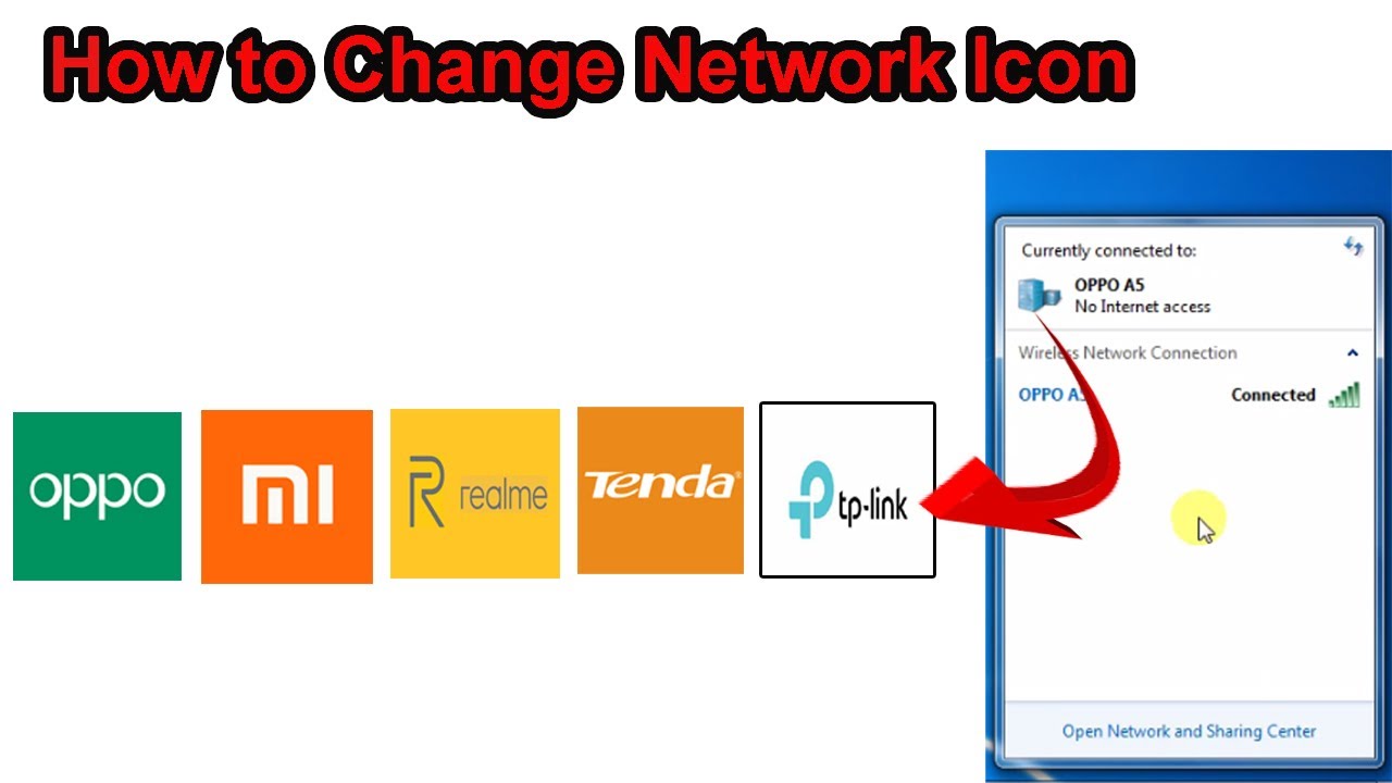 How to change Network icon in windows 7 - YouTube