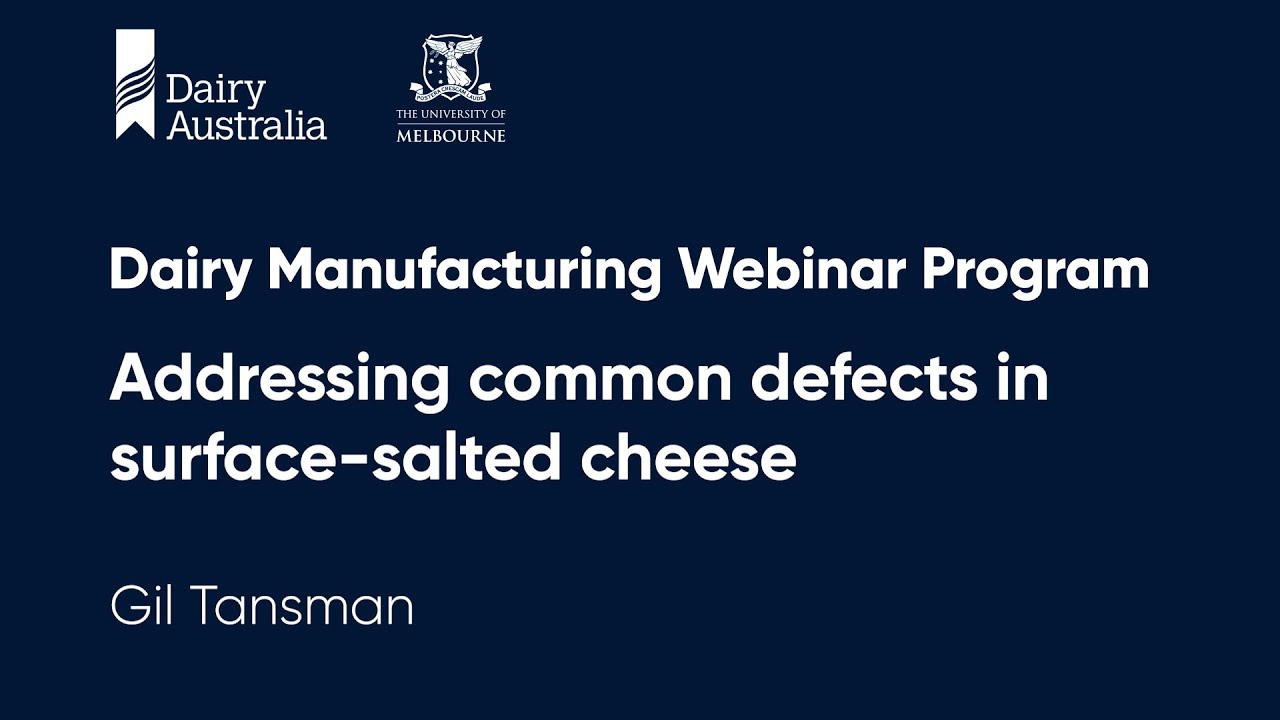 Addressing common defects in surface salted cheese - YouTube